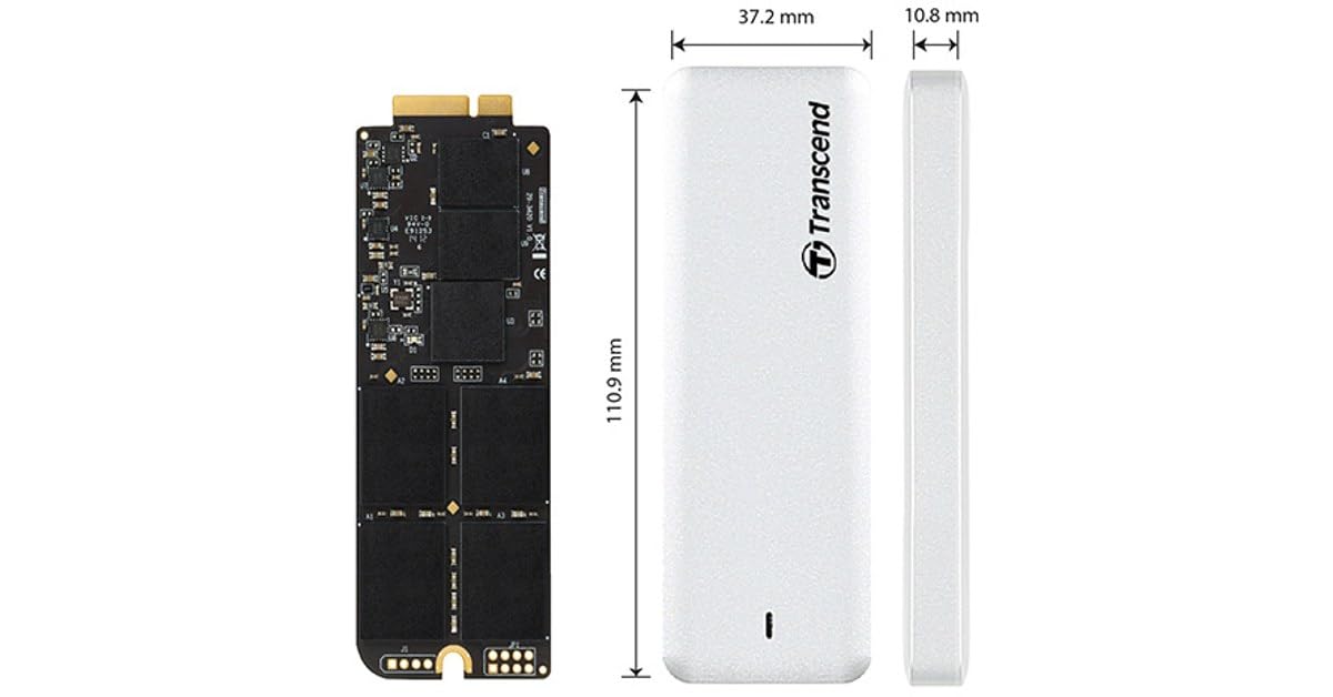 Transcend 480GB JetDrive 725 SATAIII 6Gb/s Solid State Drive Update Kit for MacBook Pro 15" with Retina Display, Mid 2012 - Early 2013 (TS480GJDM725)