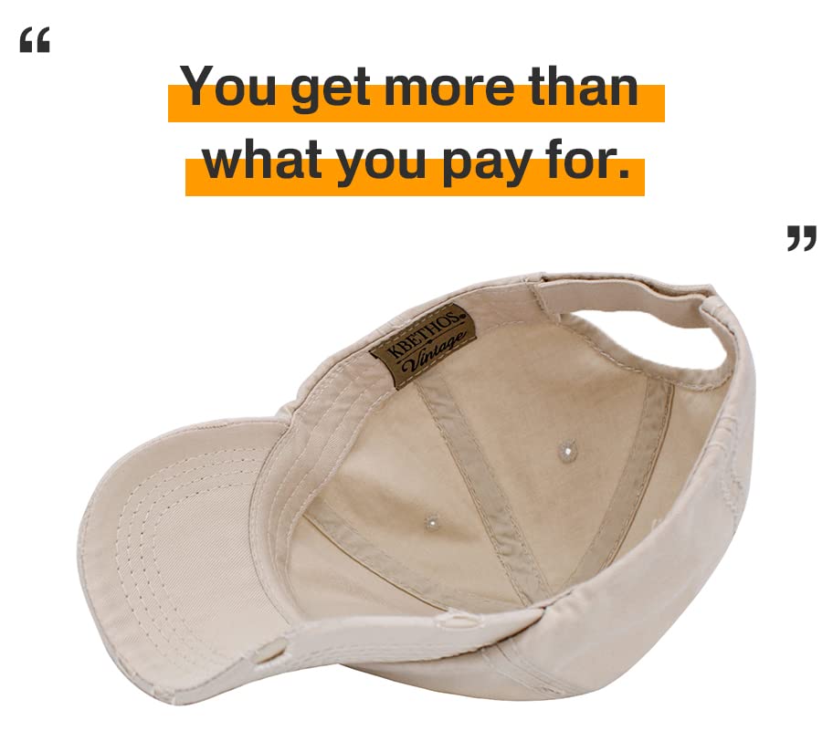 KBETHOS KBV-Basic STN Vintage Washed Distressed Cotton Dad Hat Baseball Cap Adjustable Polo Trucker Unisex Style Headwear