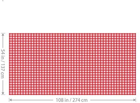 Pack of 4, Picnic Table Cloth, Red and White Checkered Tablecloth, Plastic Tablecloth, Disposable Party Tablecloth, Plaid Tablecloth by Crystal Lemon