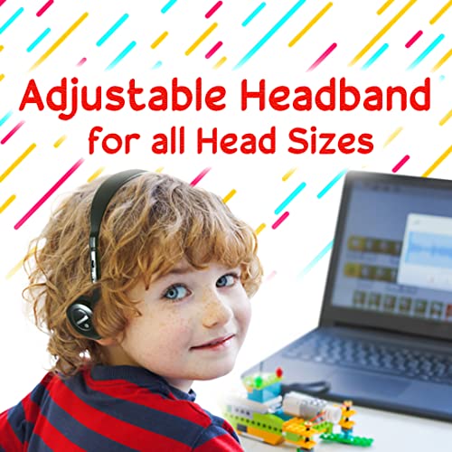 Maxell - 190319 Stereo Headphones - 3.5mm Cord with 6-Foot Length - Soft Padded Ear Cushions, Adjustable Headband for Comfort - Sleek, Lightweight, Wired for Reliable Connection β Black