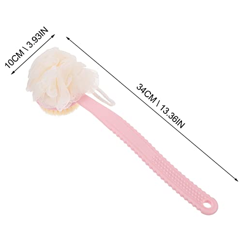 FRCOLOR 2pcs Shower Brush Bath Back Brush sponges for Body Bath loofahs Body Scrub Brush Handle Back Scrubber Long Handle Back Brush Shower Scrubber Bath Brush mesh Ball Back Skin Scrubber