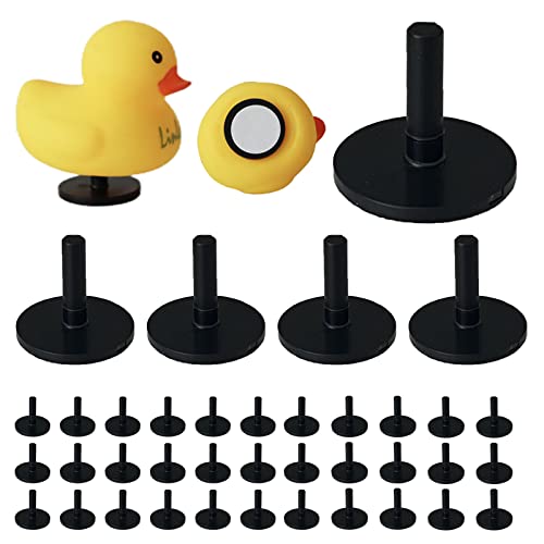 TEYOUYI 40pcs Duck Plug - Rubber Duck Mount,Flock Locker Rubber Duck Holder for Jeep Dash and Fixed Display,Gift for Jeep Lover,Black(Excluding Rubber Duck) Includes Double-Sided Stickers Inside