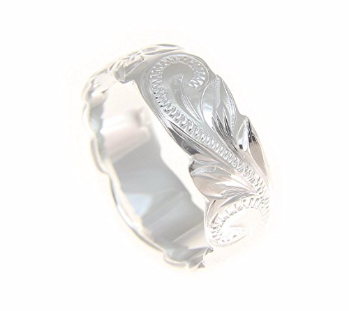 Arthur's Jewelry Sterling silver 925 Hawaiian 8mm ring plumeria flower scroll scallop cut out size 4