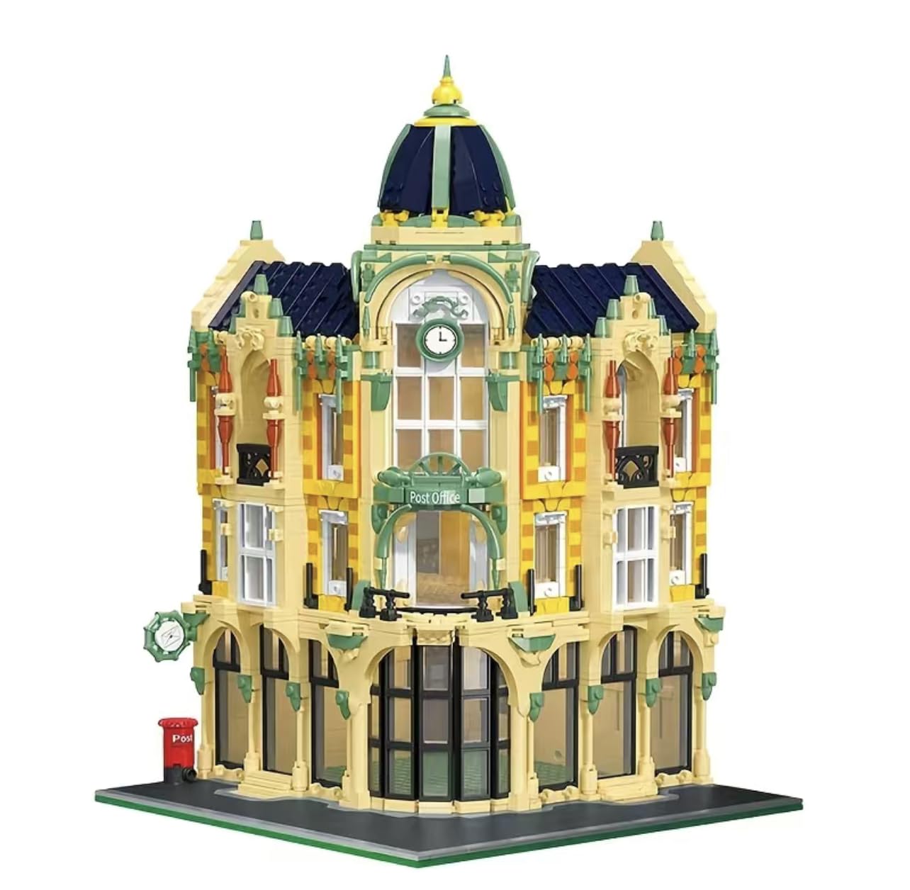 General Jim's Corner Post Office Modular Building Set - 3-Story Design with Post Office, Art School, Pottery Studio, Red Mail Truck & Realistic City Details for Architecture Lovers