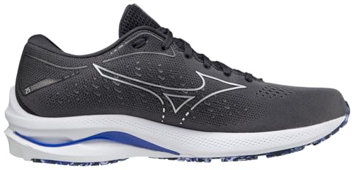 Mizuno Men's Wave Rider 25 | Neutral Support Running Shoe |Eco Friendly Materials | Obsidian | US 12