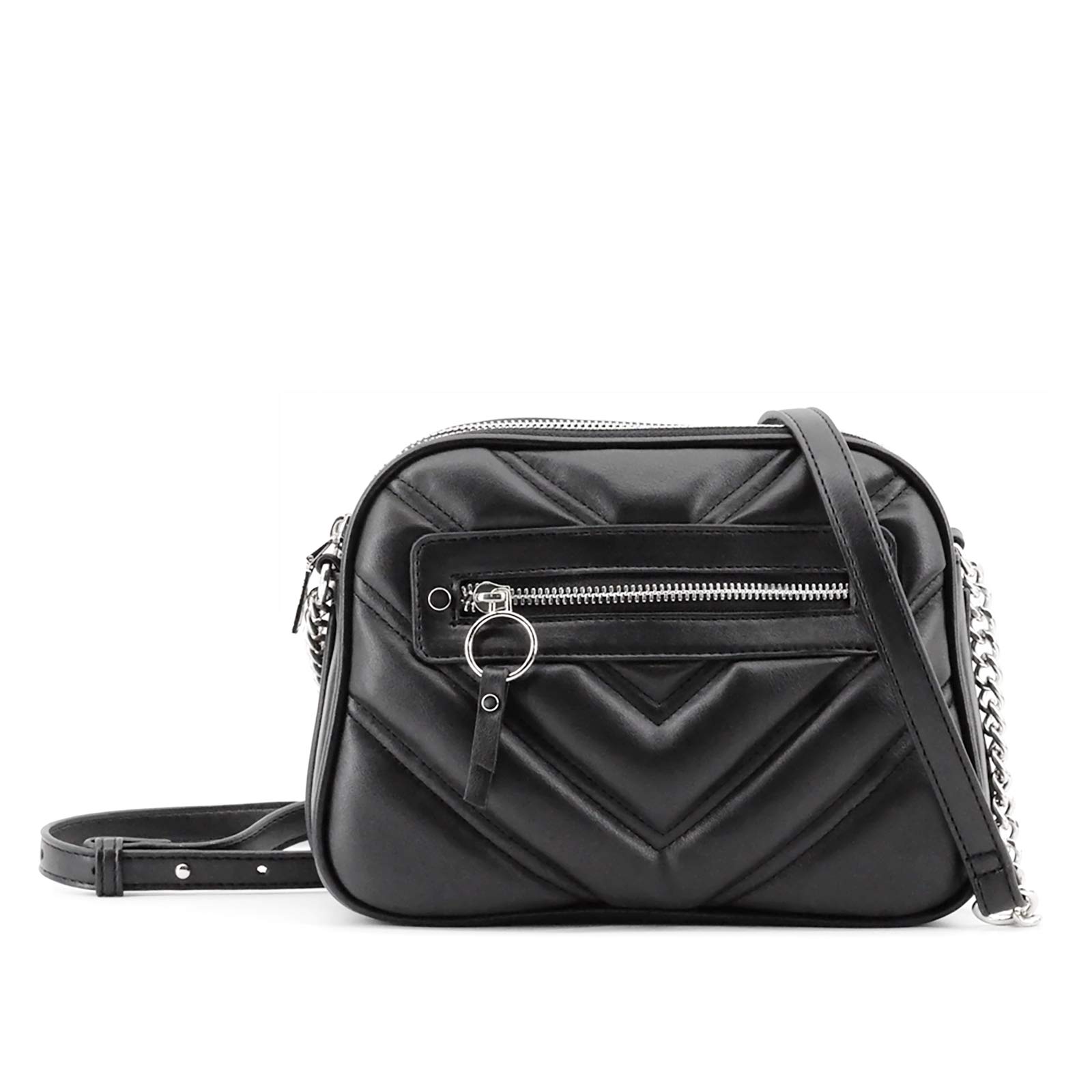 MAXWISE Women Zipper Pocket Crossbody Bag Shoulder Purse Fashion Travel Bag with Multi Pockets (Black)