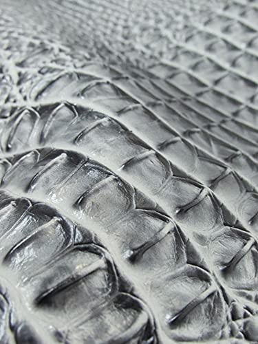 DuroLast™ Hydra Gator 3D Embossed Vinyl Fabric Sold by The Yard 2 Tone 3D Crocodile DIY Upholstery Accessories Apparel (Viper Green)