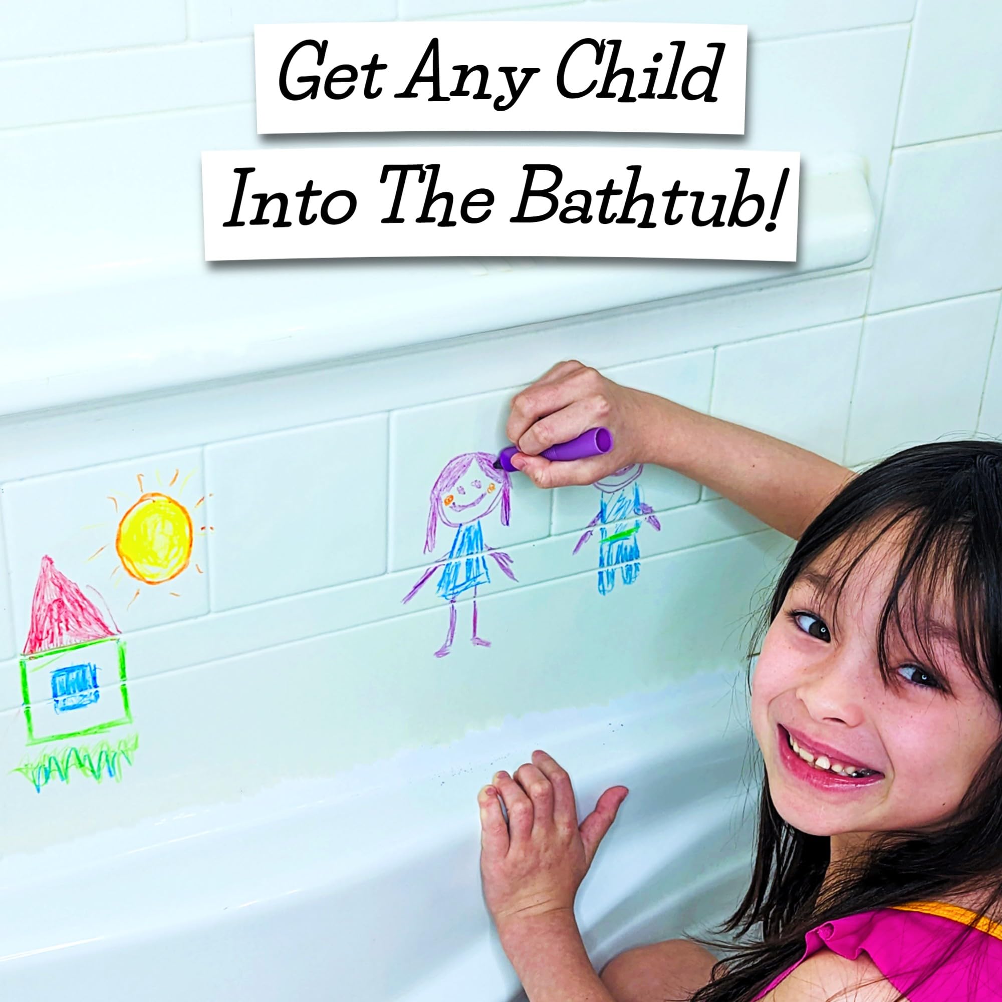 Billikins™ 12 Bath Crayons For Toddlers┃12 Color Crayons For Kids┃ Bath Tub Crayons┃Bath Crayons Non Toxic┃Bath Toys┃Crayones De Baño┃ Safe & Easy To Clean