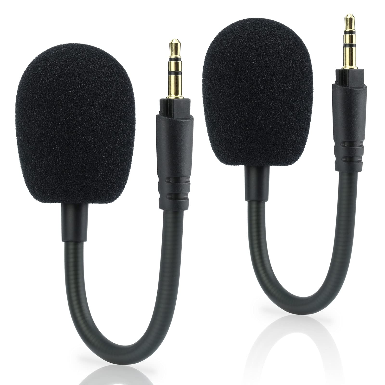 LEFXMOPHY HS45 Mic Replacement for Corsair HS35 H45 Game Headset, 2-pack 3.5mm Detachable Boom Microphone