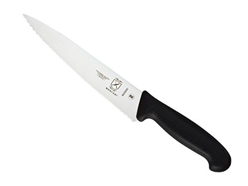 Mercer Culinary M23830 Millennia Black Handle, 7.5-Inch Wavy Edge, Chef's Knife