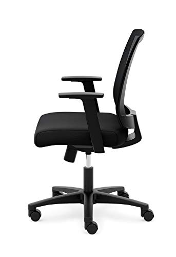 HON Torch Mesh Mid-Back Task Chair, Fixed Arms, in Black (HVL511)