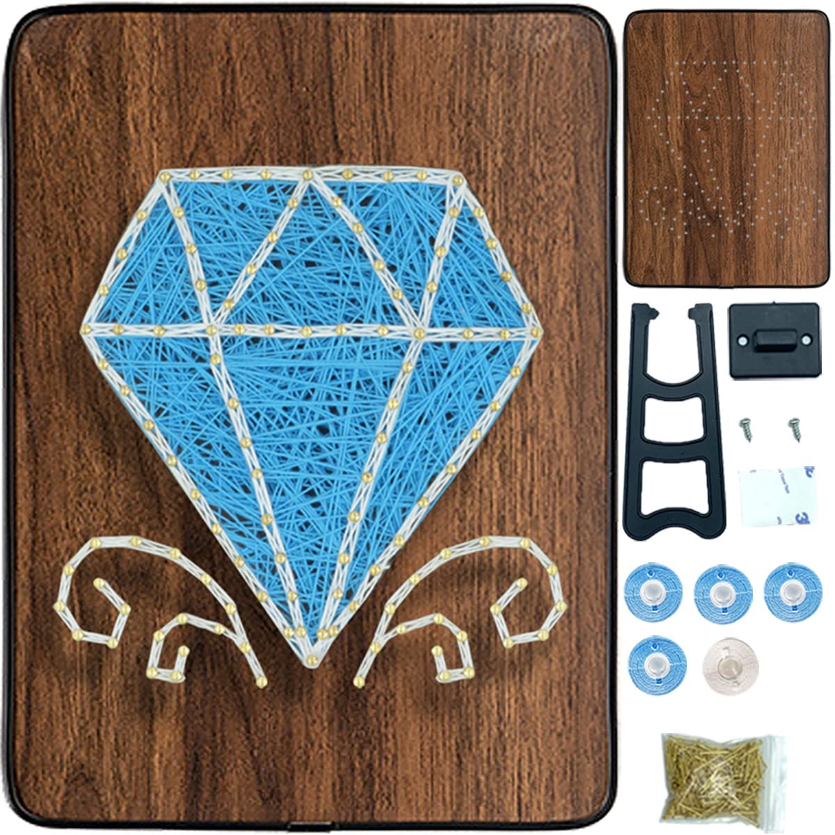 BAZIMA DIY String Art Kit for Beginner, DIY Diamond Craft Kit,Unique Gift,Craft Kit for Holidays