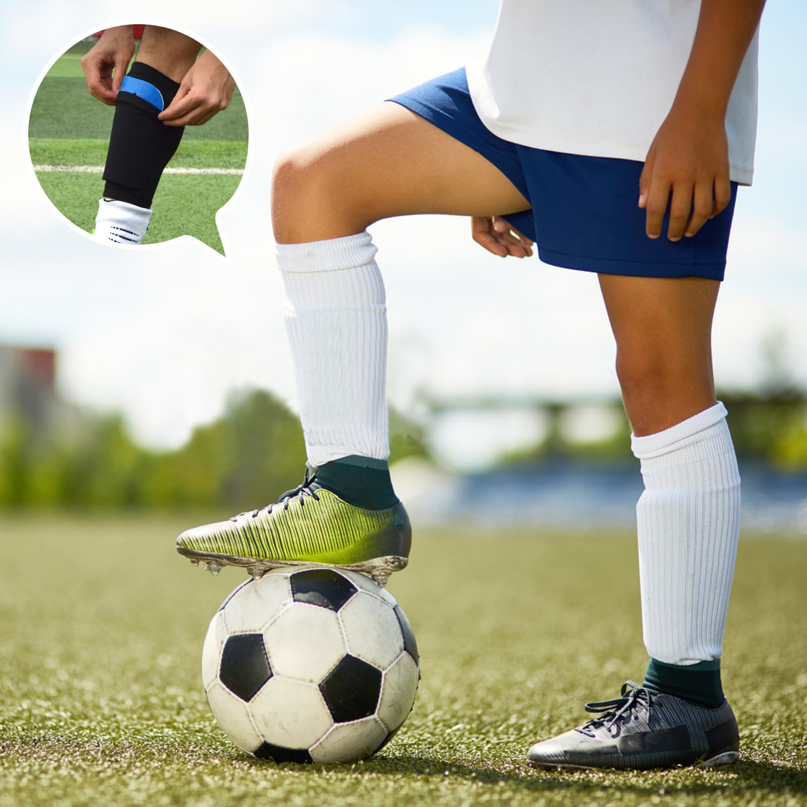 Artibetter 2 Pair Kids shin Guards Perforated Soccer Equipment for Boys and Girls