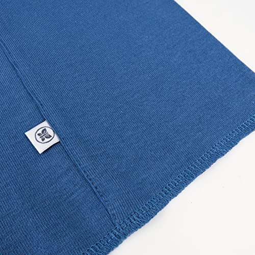 HonestBaby Organic Cotton Knit Tri-fold Burp Cloths Multipack, 10 Pack Rainbow Gems Blues, One Size