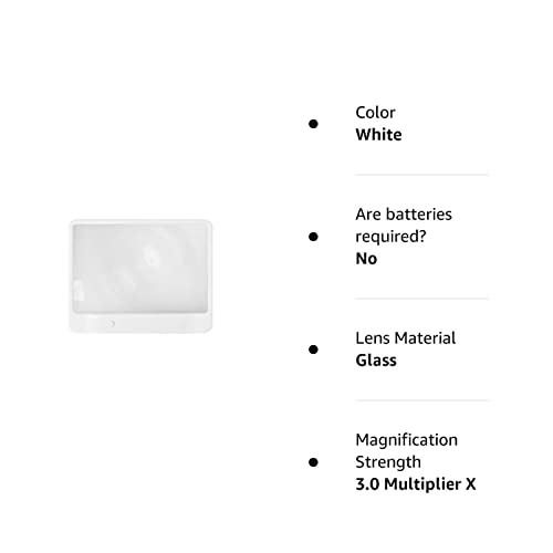 DNIEBW Eye Candy Magnifier Folding Handheld 3X Large Rectangle Lighted Magnifier with Side Bracket for Macular Degeneration Seniors Reading Newspaper, Books, Lighted Gift for Low Visions