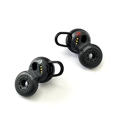 Geiomoo Silicone Ear Hooks Earpads Compatible with Sony LinkBuds WF-L900, Eartips Replacement Ring Supporters Wingtips (Black, XL/L/M/S/XS)