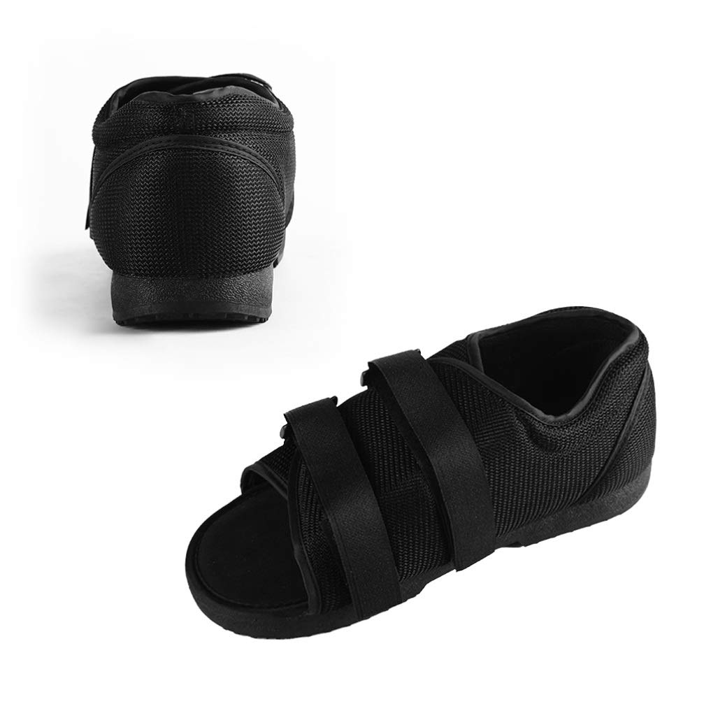 Artibetter Post Op Shoe Walking Boot with Adjustable Strap Post Injury Surgical Foot Cast Sandal Square Toe Orthopedic Support Brace for Broken Bone(ML Black)