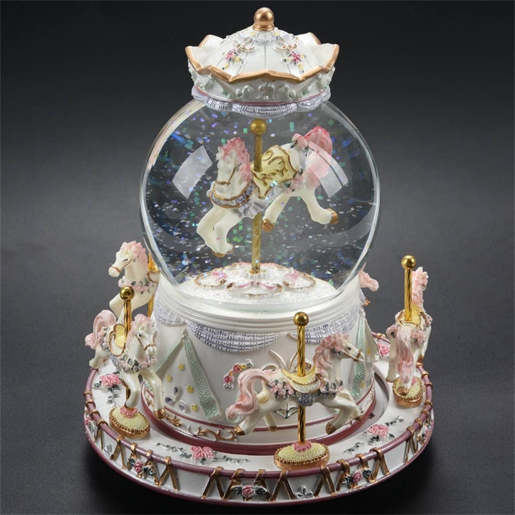 BBSJ Rotate Music Box, Dollhouse Toy with Castle in The Sky Tune for Birthday Gift