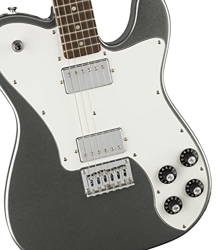 Squier Affinity Series Deluxe Telecaster Electric Guitar, with 2-Year Warranty, Charcoal Frost Metallic, Laurel Fingerboard