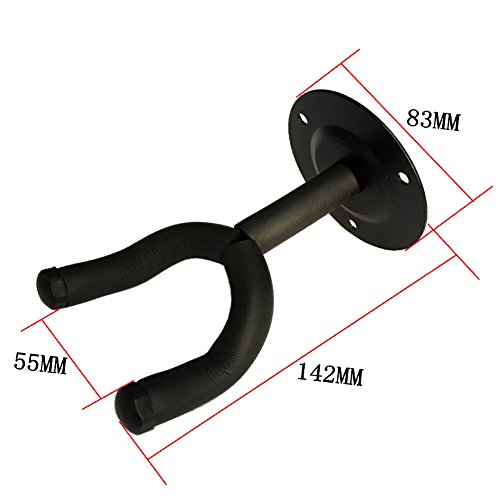 Wall Mounted Guitar Hanger Hook,Mandolin/Violin/Ukulele/Guitar Support Holder Stand Rack Round Base (2)