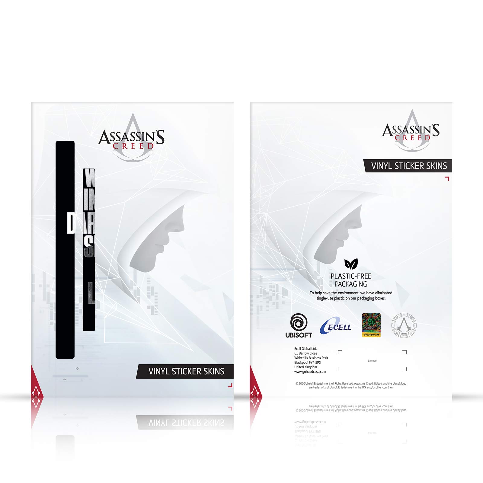 Head Case Designs Officially Licensed Assassin's Creed Half Legacy Typography Vinyl Faceplate Sticker Gaming Skin Decal Cover Compatible With Sony PlayStation 5 PS5 DualSense Controller