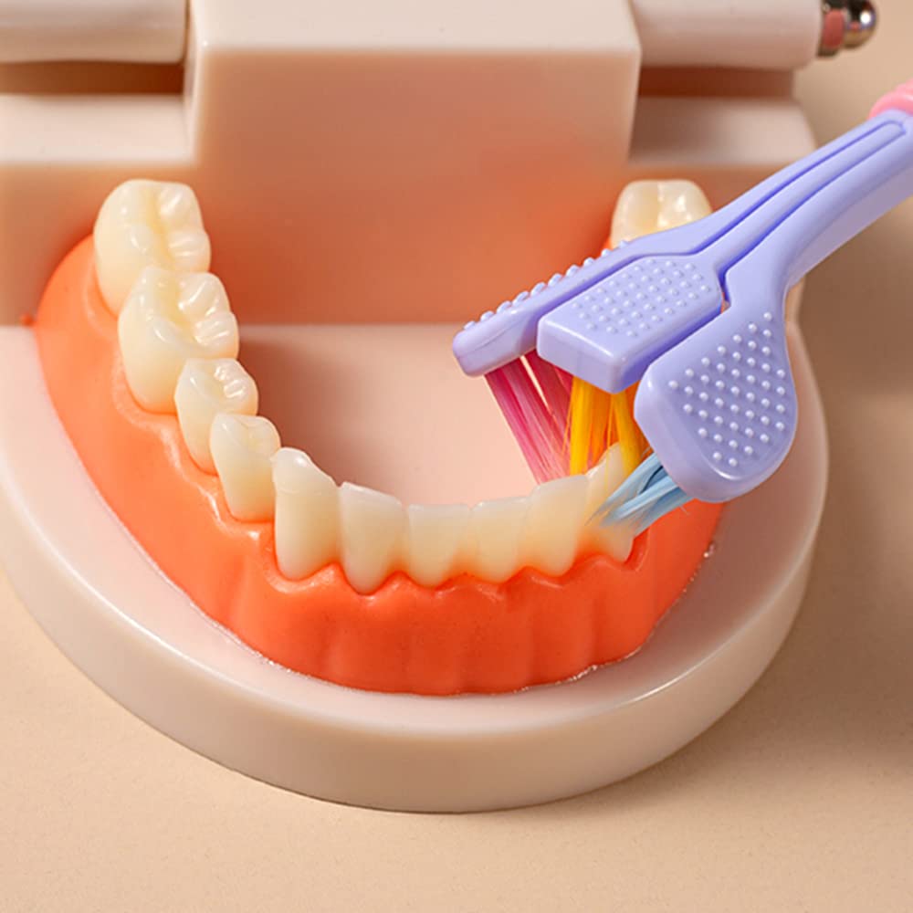 Chanshi 3 Sided Toothbrush for Adults, Triple-Angle Tooth-Hugging Deep Cleaning Soft Bristles Tooth Brush, Toothbrushes All Sides Cleaning Oral Care Products