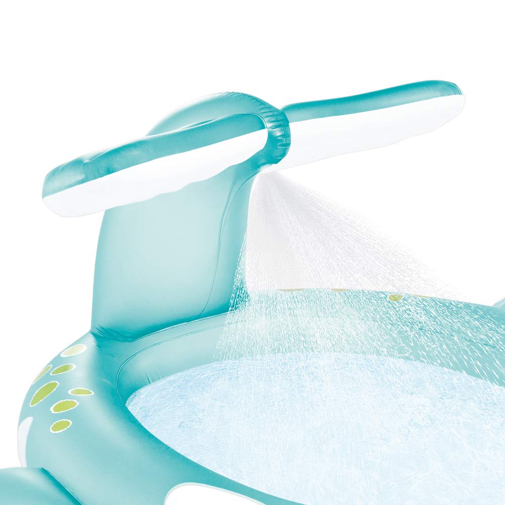 Intex Inflatable Whale Kiddie Pool: Built-in Water Sprayer – Convienient Drain Plug – Durable Vinyl – 79" x 77" x 36" – Ages 3+
