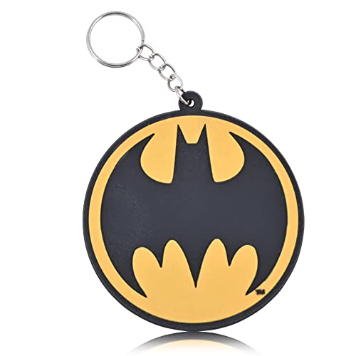 DC Comics BATMAN Boys Backpack for Little Kids | 6 Piece Set Kids Water Bottle Keychains Snack Tote and Knapsack for School (Batman 6Pc)