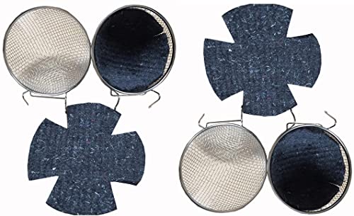 Mcage Lot of 4 Galvanized Steel Bird Canary Finch Wire Nest with Cage Hook Include Soft Felt Pads
