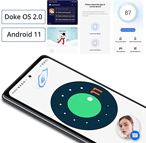 Blackview Unlocked Cell Phone, A100 Android Phone 6.67" FHD+ Punch Hole Screen, 4G Global Bands Dual Sim Unlocked Phones 6GB+128GB ROM/TF 512GB, Octa Core Processor Smartphone 12+8MP, 2.4/5G-WiFi NFC