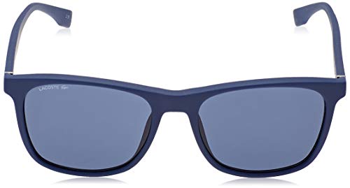 Lacoste Men's L860S Rectangular Sunglasses, Matte Blue/Blue, 56 mm