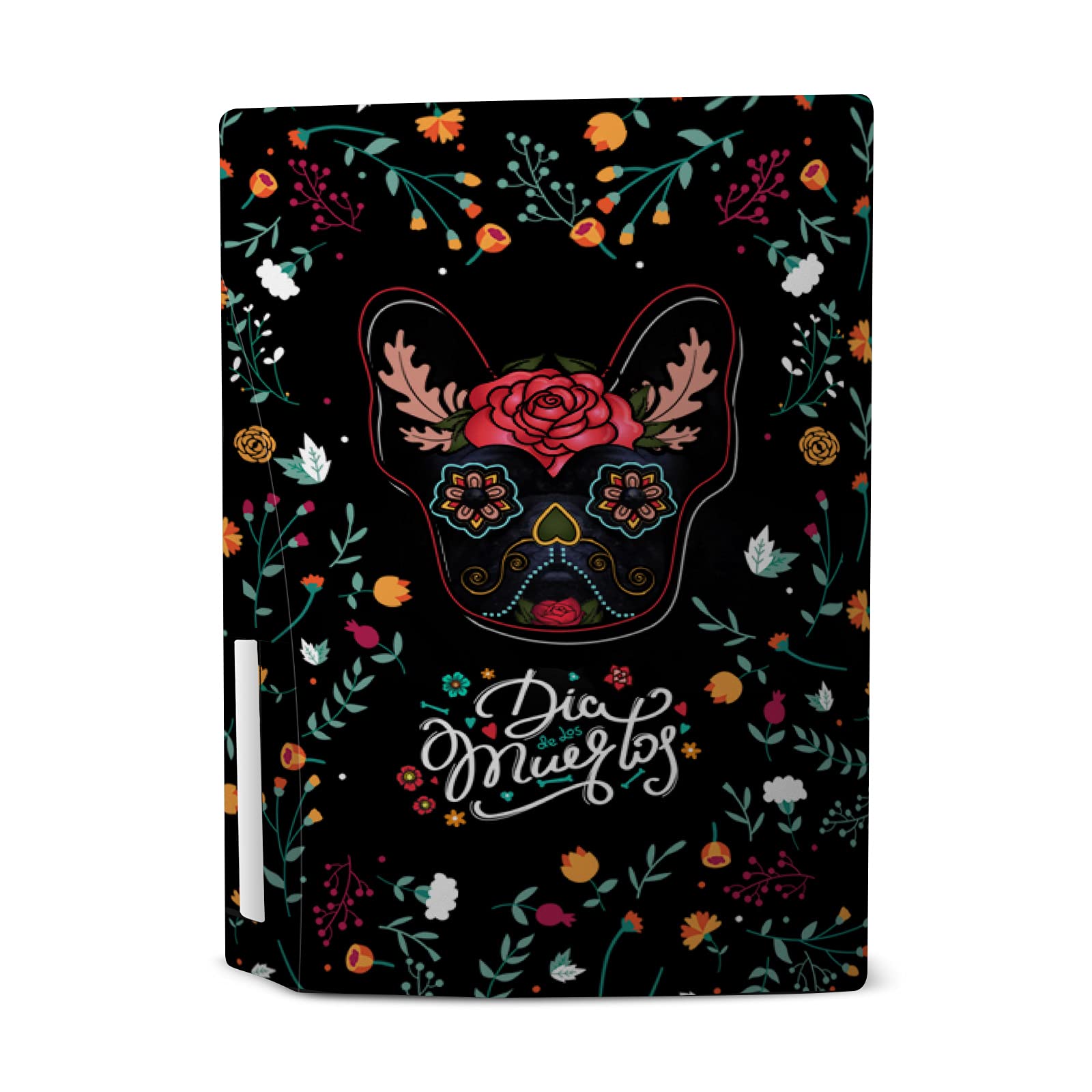 Head Case Designs Officially Licensed Klaudia Senator Day Of The Dead French Bulldog Vinyl Faceplate Gaming Skin Decal Compatible With Sony PlayStation 5 PS5 Disc Console & DualSense Controller