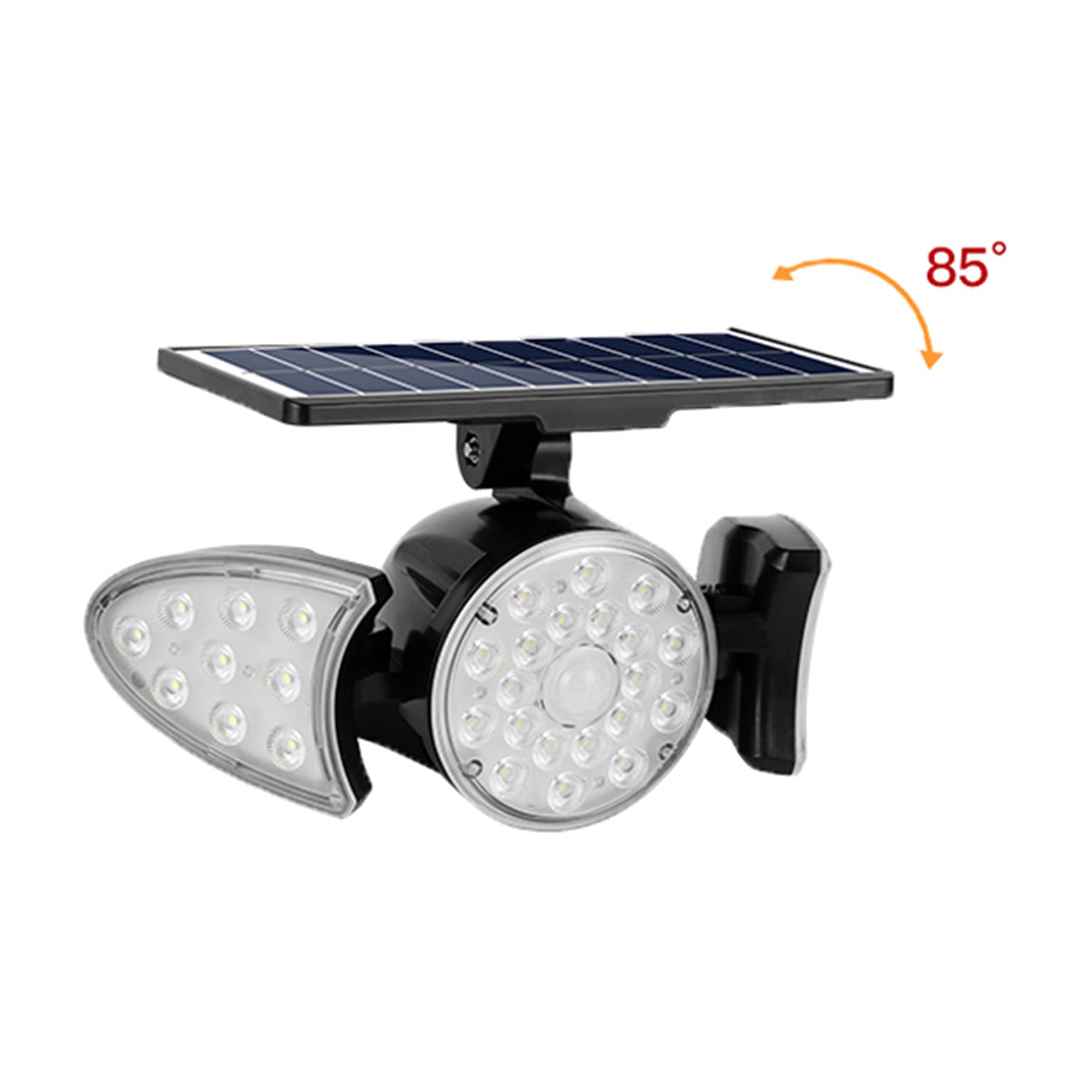 Led Solar Spotlight Home Garden Lighting Street Light Outdoor Human Body Induction Waterproof Wall Light from Dusk to Dawn, Suitable for Garden/Fence/Ditch, 2 Pieces