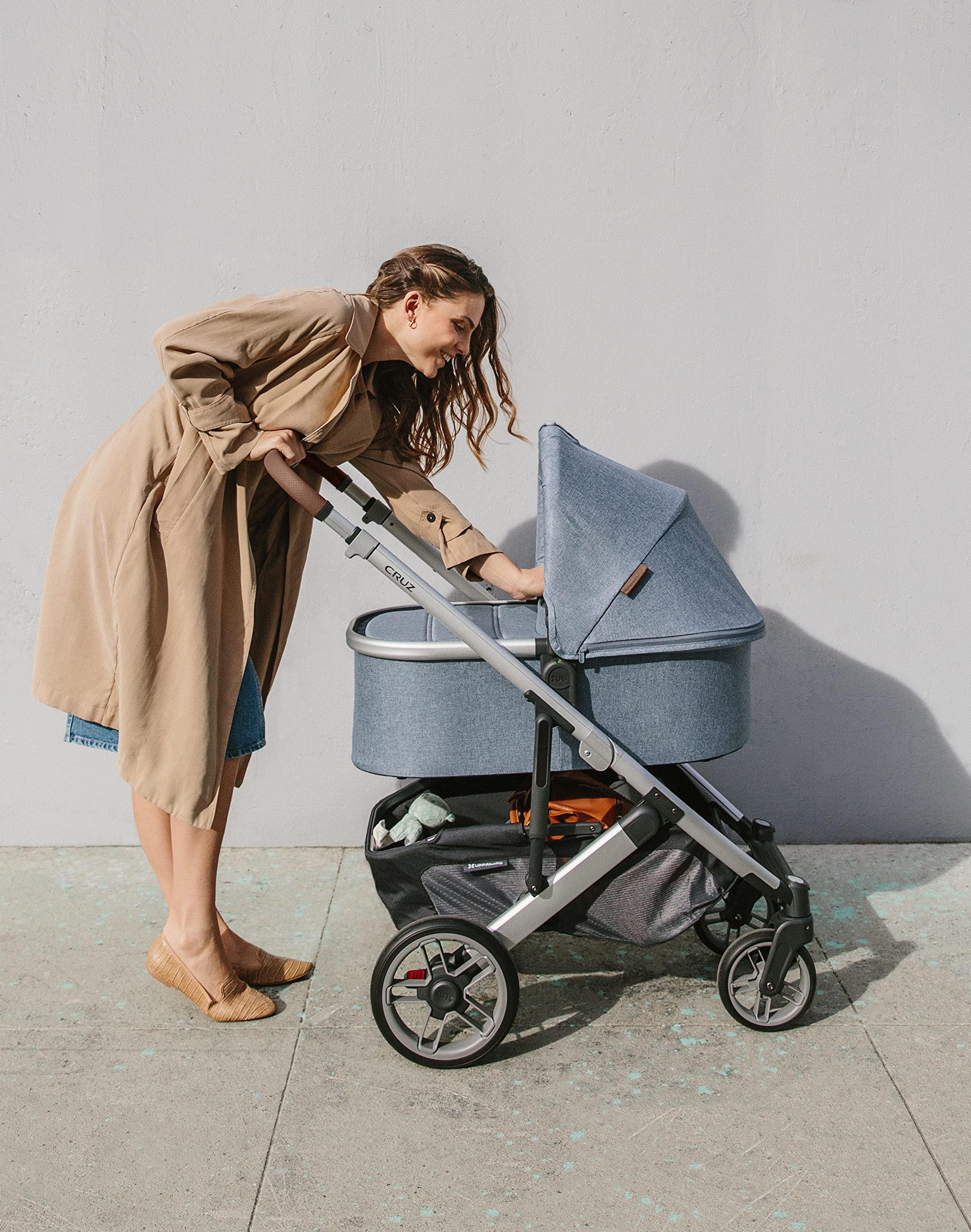 Bassinet - Stella (Grey Brushed Melange/Silver)
