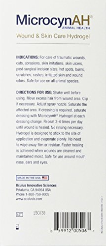 MicrocynAH Wound and Skin Care Sprayable Hydrogel, 16-Ounce