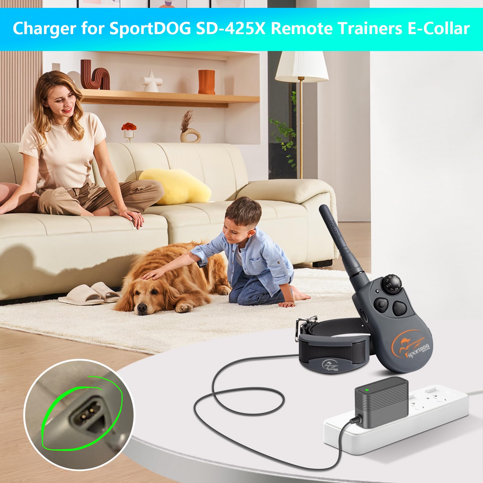 Charger for SportDOG Dog Remote Trainer Replacement for SportDOG SD-425 SD-425S SD-425CAMO and SD-825 SD-825X Remote Trainer Charger Adapter