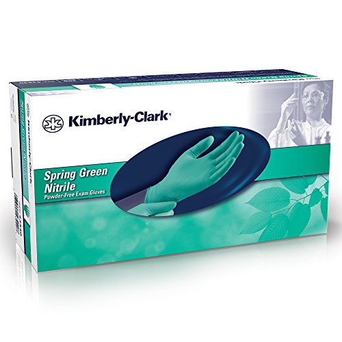Kimberly-Clark Spring Green Nitrile Exam Gloves (43437), 4.7 Mil, Ambidextrous, 9.5β, XS, 200 Gloves / Box