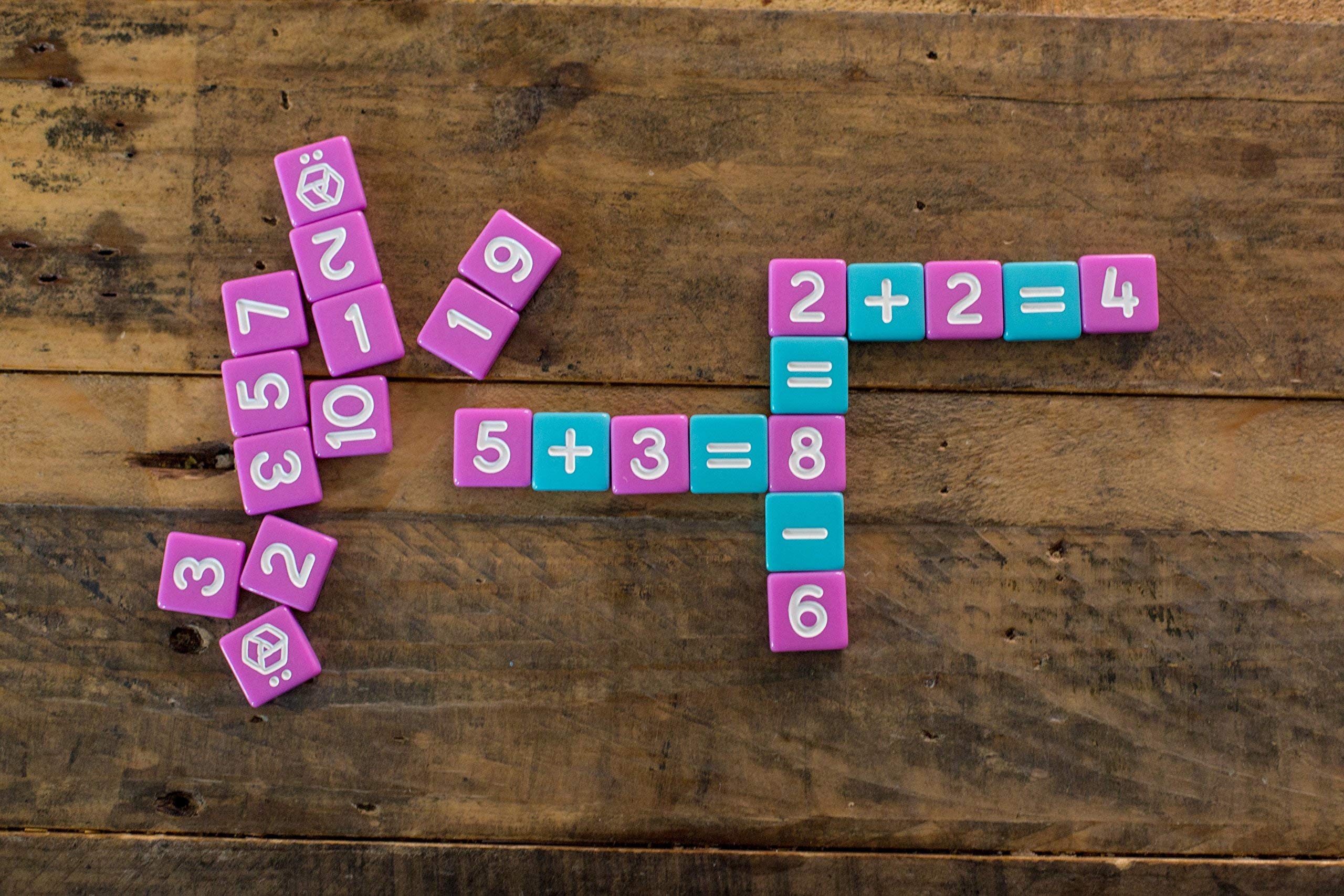 MOBI Kids Fun Math Games for Kids 4-8 - Addition & Subtraction Math Tile Card Games - Educational Math Game in a Classic Crossword Grid - Kids Game Using Numerical and Math Function Tiles
