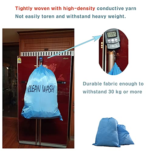 DT&G 2 Packs High Density-Conductive Large Laundry bags / Made of polyester, Drawstring closure, Anti-static / 28βx40β Size / Tear resistance and tight Stitching Dirty Clothes Storage Bags