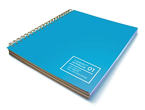 Livescribe 8.5 x 11 3-Subject Notebook #1, Blue