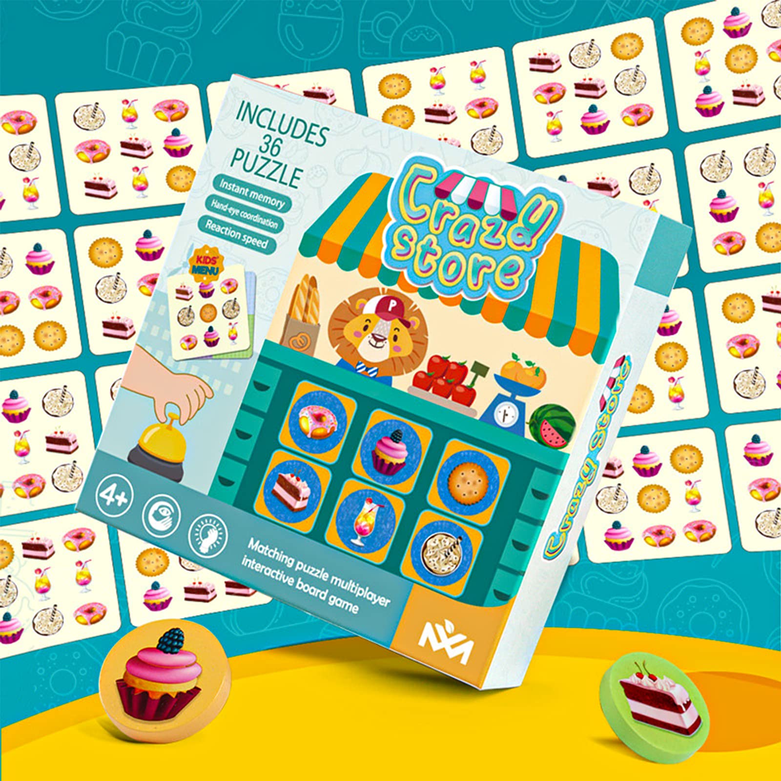 Bingo Games! Picture Learning Educational Board Game for 2 to 4 Kids Ages 4+.