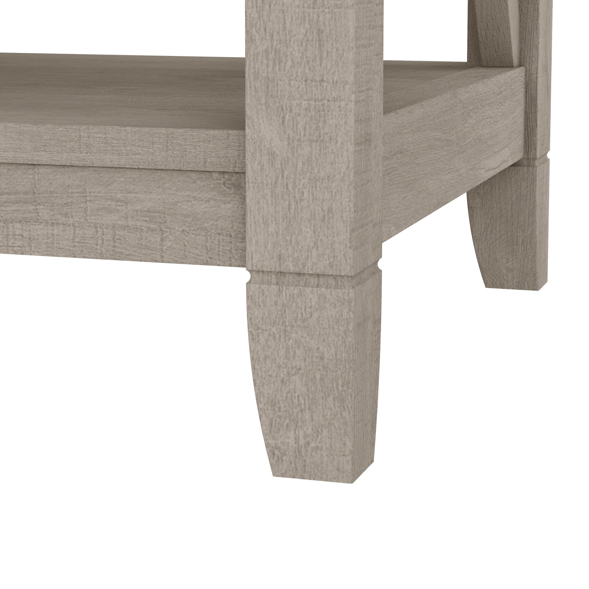 Bush Furniture Key West 6 Cube Bookcase in Washed Gray, Small Organizer for Home Office, Living Room, and Entryway