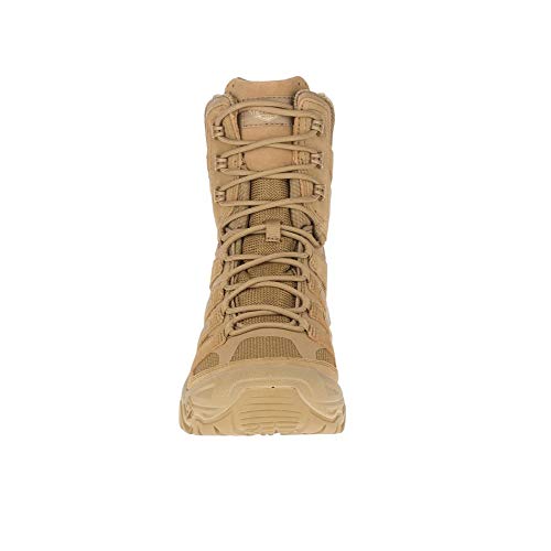 Merrell Men's Strongfield Tactical 8" Waterproof Military Boot, Dark Coyote, 10.5
