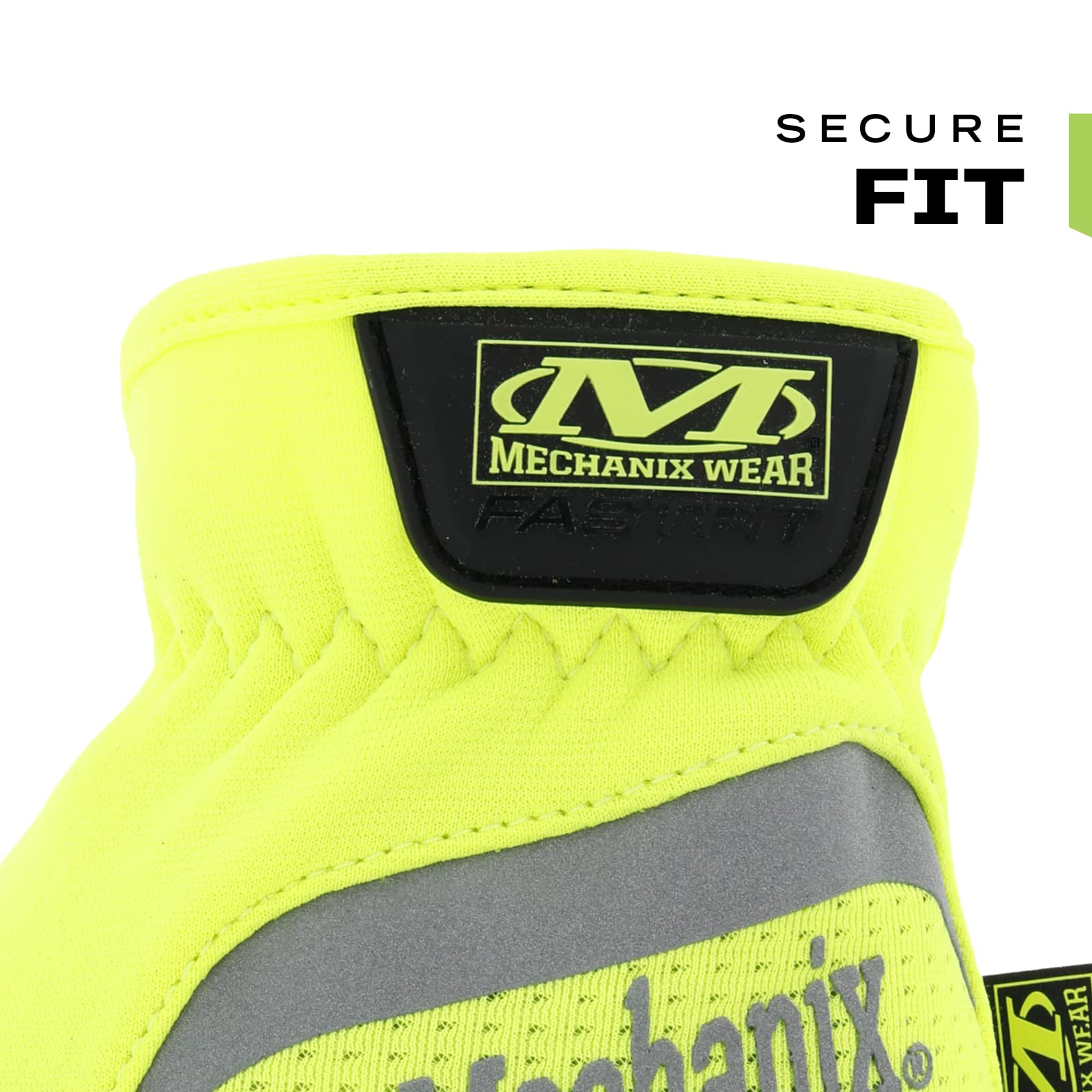 Mechanix Wear: Hi-Viz FastFit Work Gloves with Secure Fit Elastic Cuff, Reflective and High Visibility, Touchscreen Capable, Safety Gloves for Men, Multi-Purpose Use (Fluorescent Yellow, Large)