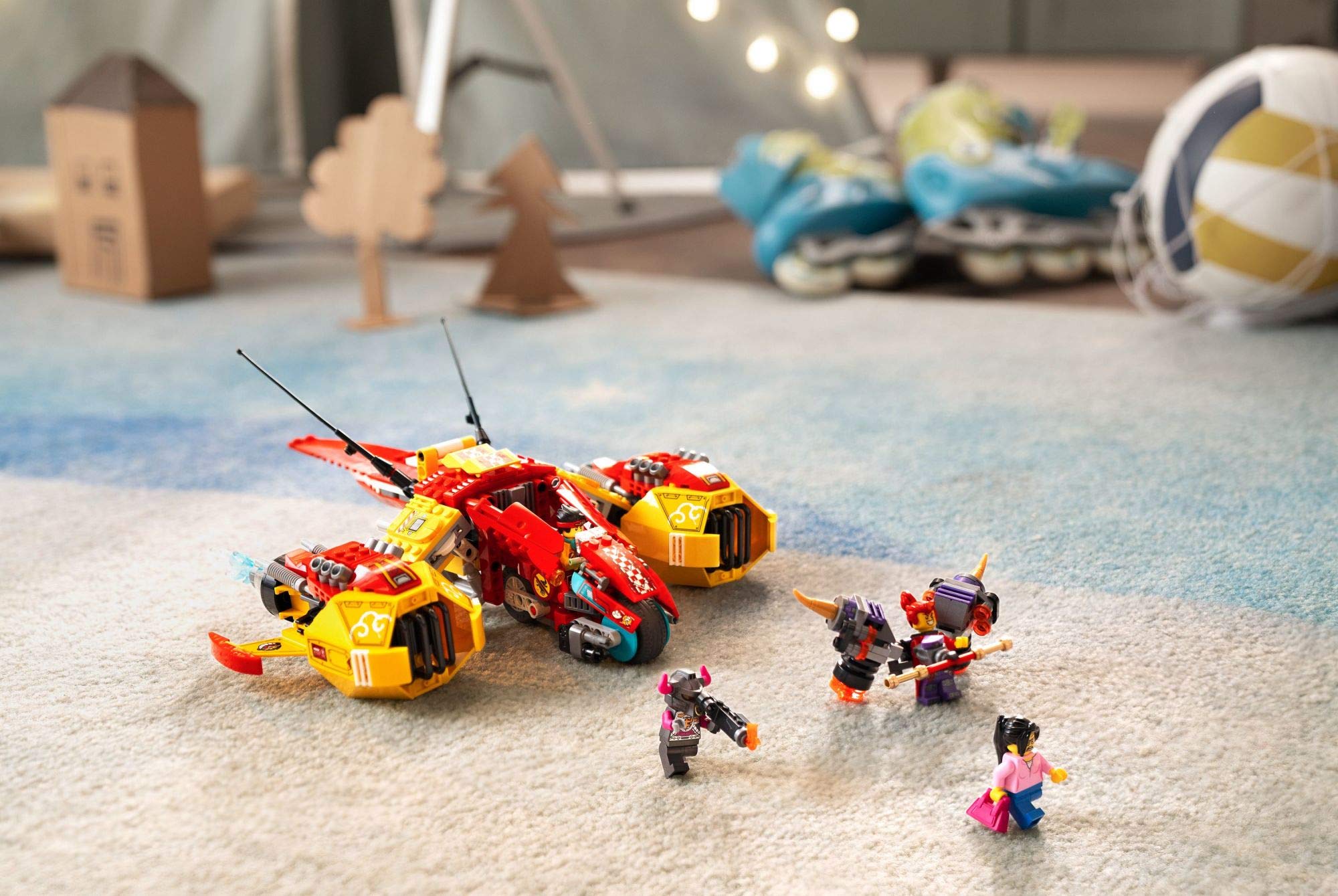 LEGO Monkie Kid: Monkie Kid’s Cloud Jet 80008 Aircraft Toy Building Kit (529 Pieces) Amazon Exclusive