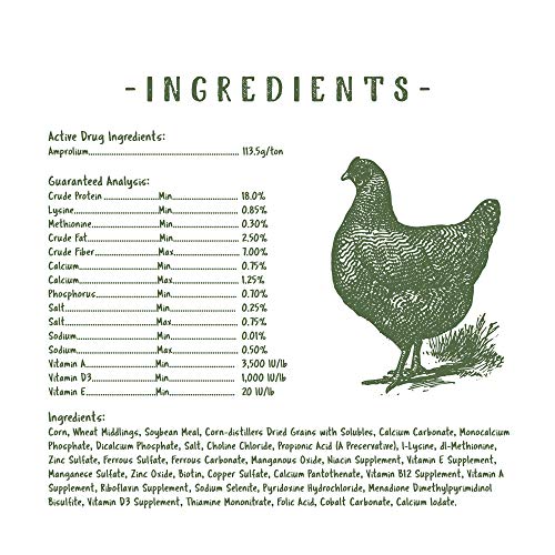 Manna Pro birds Chick Starter | Medicated Chick Feed Formulated with Amprolium | Prevents Coccidiosis | Feed Crumbles | 5 Pounds