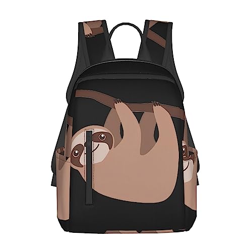 DEHIWI Sloth Casual Backpack Bag Lightweight Laptop Bag Travel Laptop Backpack For Women Men