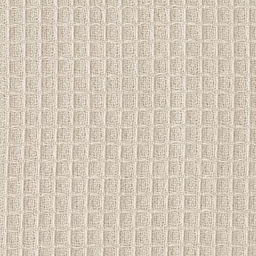 mDesign Cotton Waffle Knit Shower Curtain - Hotel Style Shower Curtain - Luxury, Spa Quality Waffle Weave Fabric Cotton Shower Curtains for Bathroom - Bath and Shower Curtains - 72" x 72", Cream/Beige