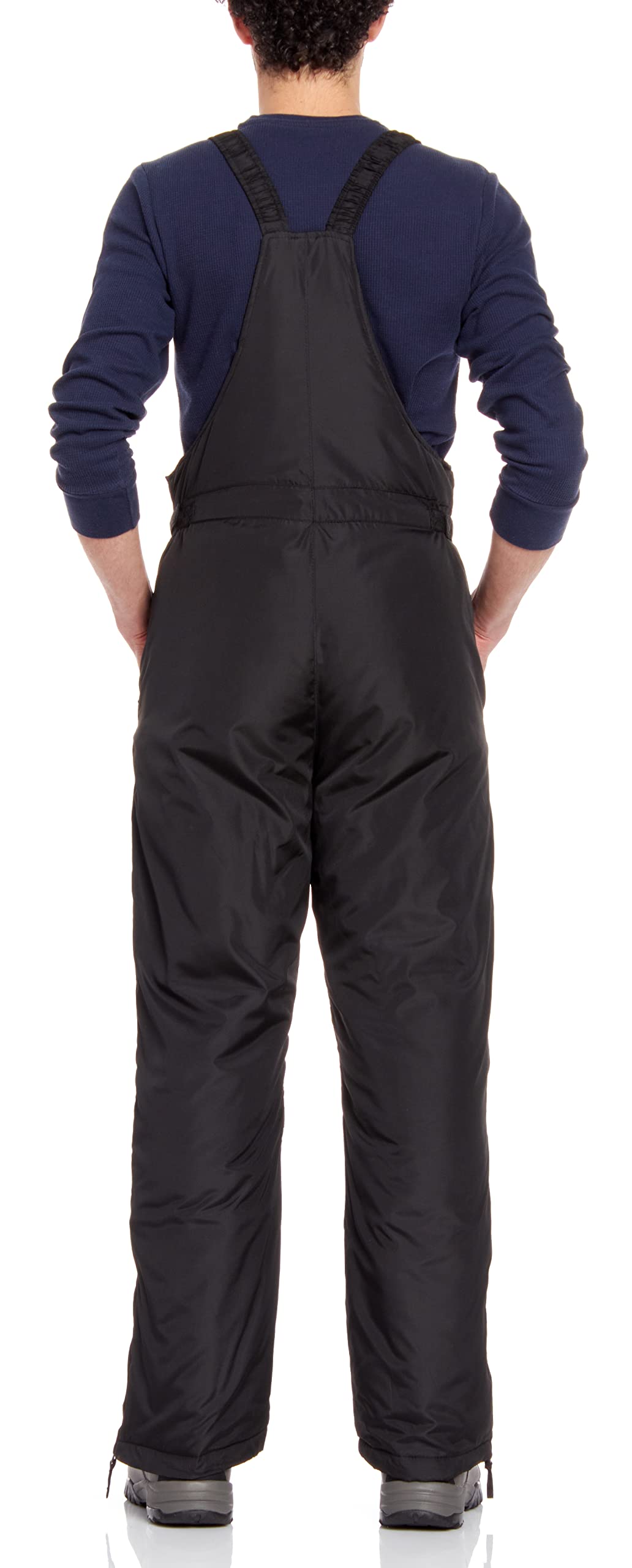 Bass Creek Outfitters Men's Snow Bib - Insulated Overall Ski Pants, Size X-Large, Black