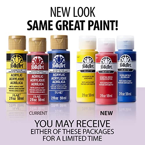 FolkArt, Creamy Coral Acrylic 2 fl oz Premium Matte Finish Paint, Perfect for Easy to Apply DIY Arts and Crafts, 51004